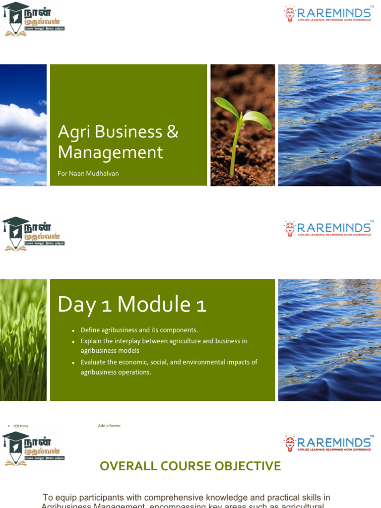Agribusiness Management Overview | PDF | Agriculture | Sustainable ...