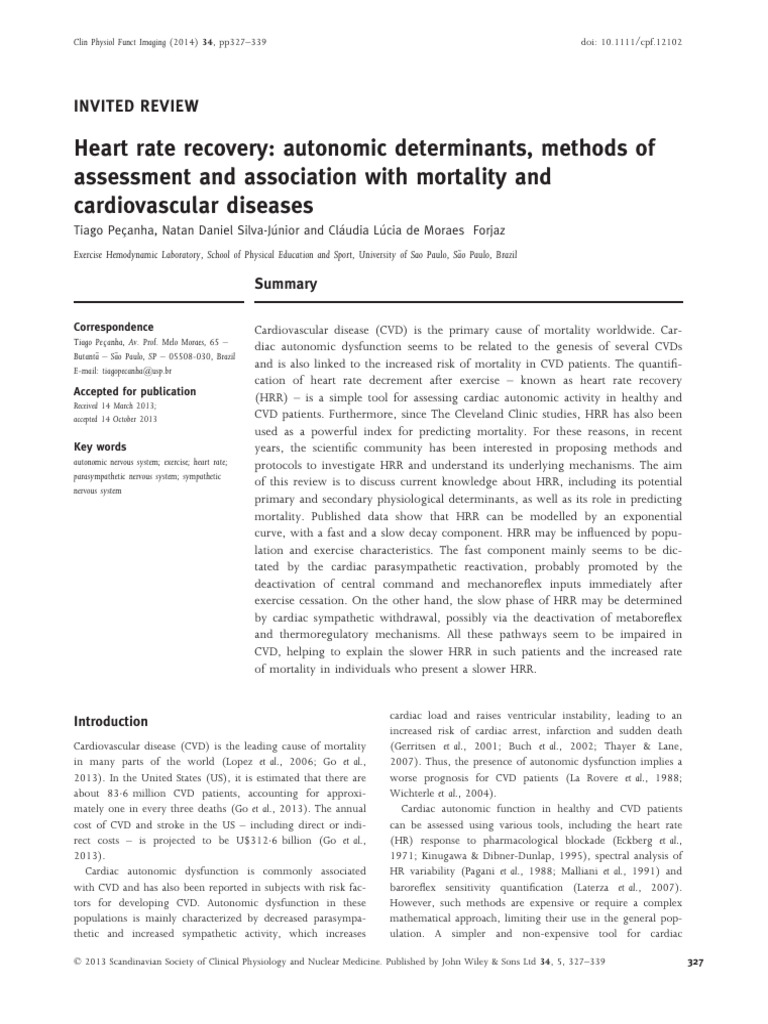 Clin Physio Funct Imaging - 2013 - Peçanha - Heart rate recovery ...