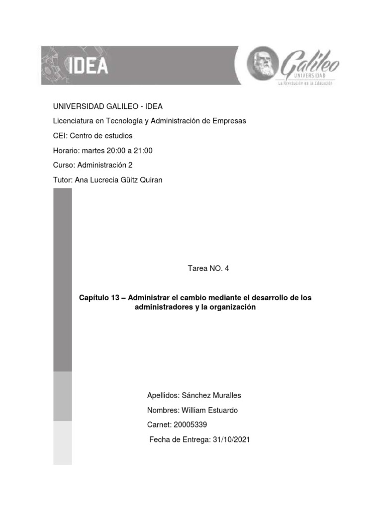 Tarea 4 | PDF | Aprendizaje | Business