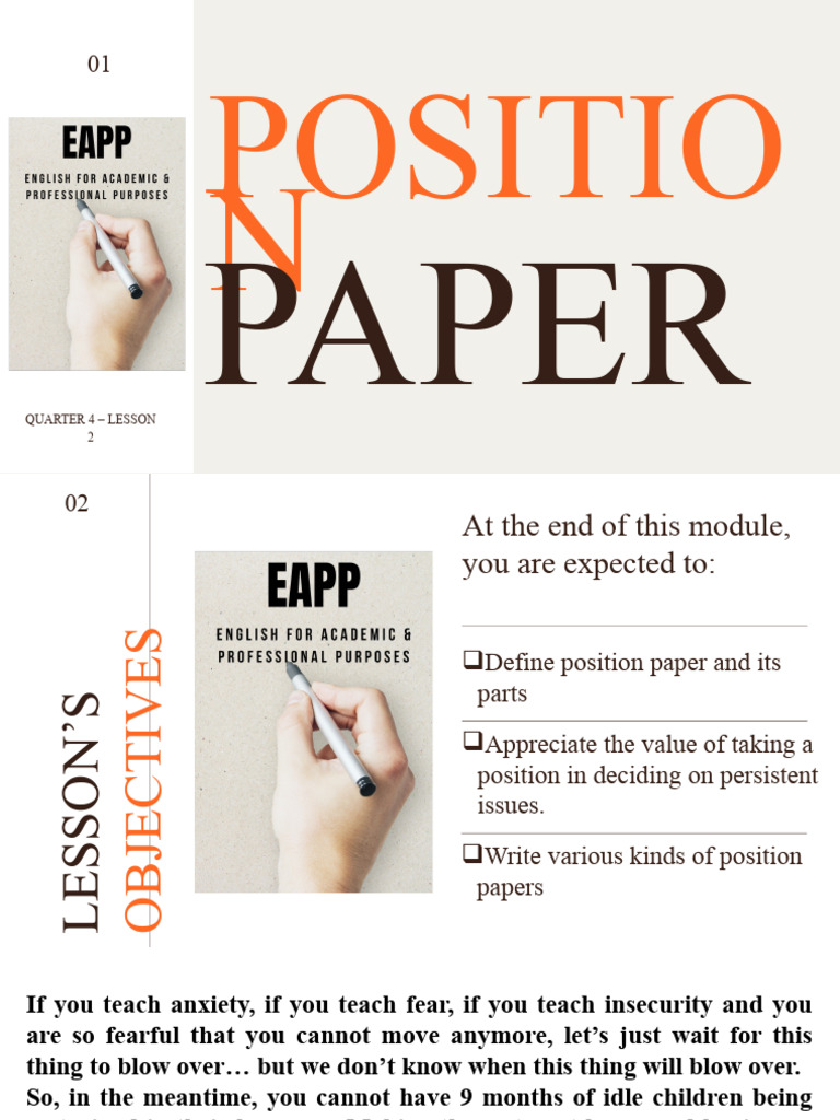 Q2 M2 Position Paper | PDF | Argument | Evidence