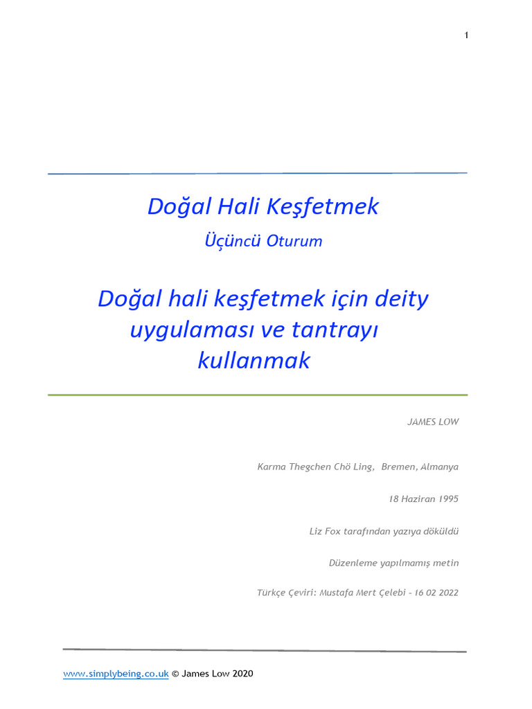 32 1995 Jun Bremen Using Deity Practice Day 3 Turkish 16-02-2022 | PDF