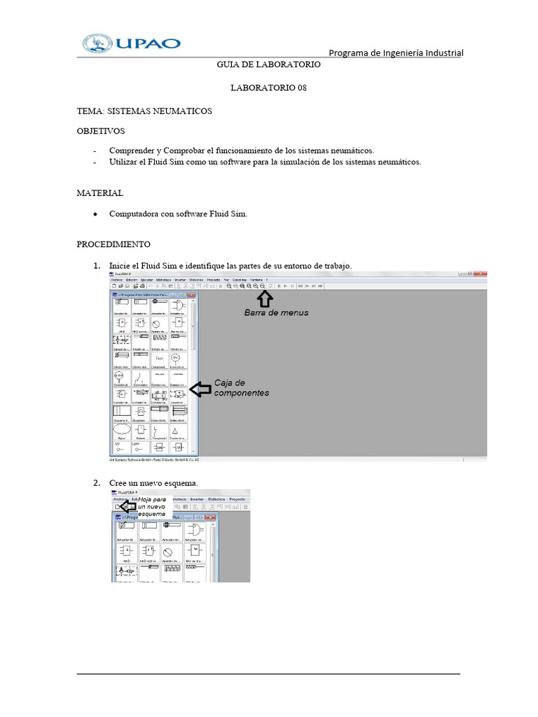Lab 08 Esquemas Neumaticos | PDF | Software | Eje