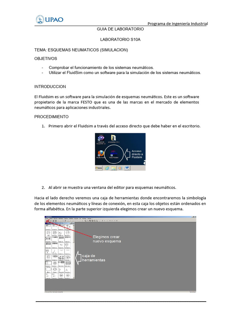 Lab 10A Esquemas Neumaticos | PDF | Neumática | Fuerza