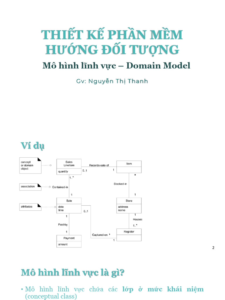 OOAD@Bài 04 - Domain Model | PDF