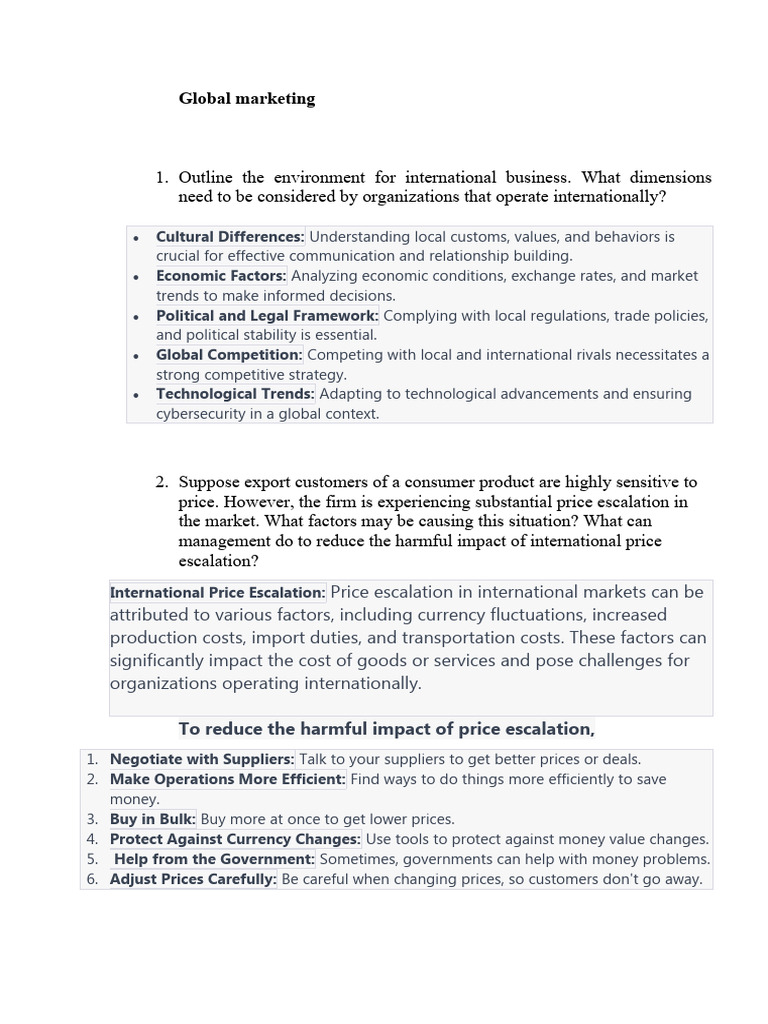 IB Final Notes | PDF | Subsidy | Tariff