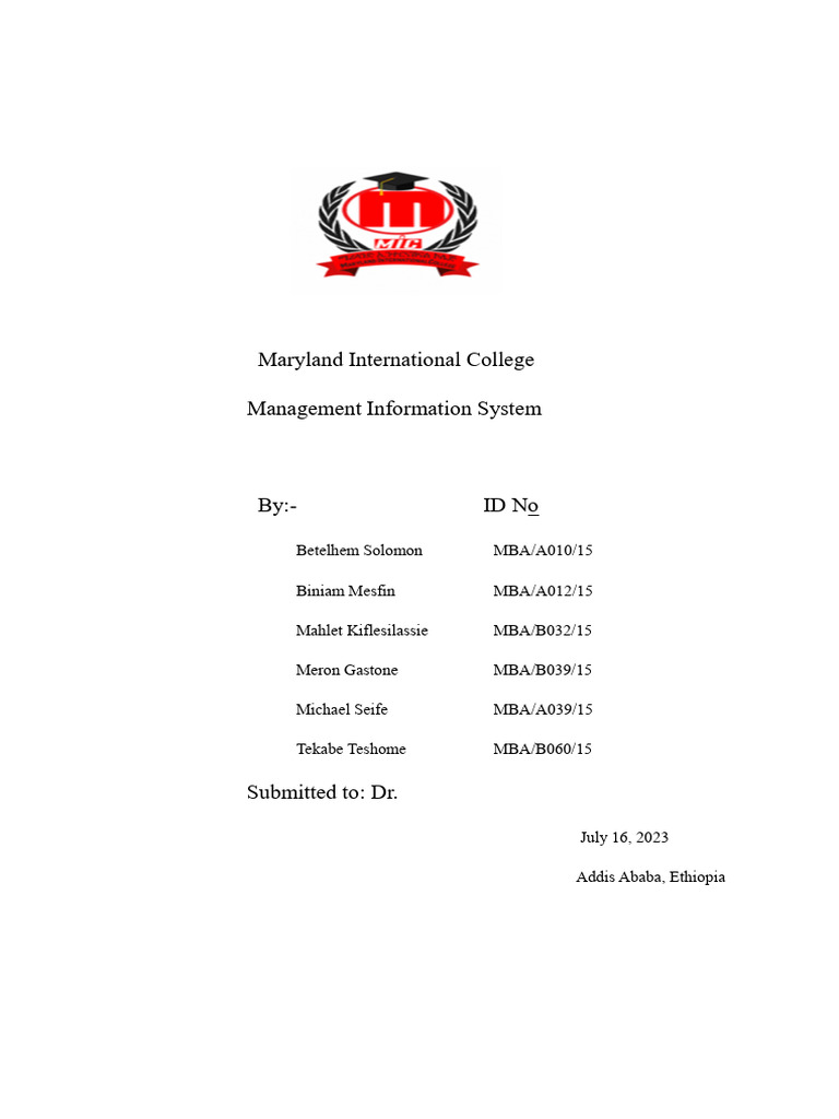 Maryland International College Management Information System | PDF ...