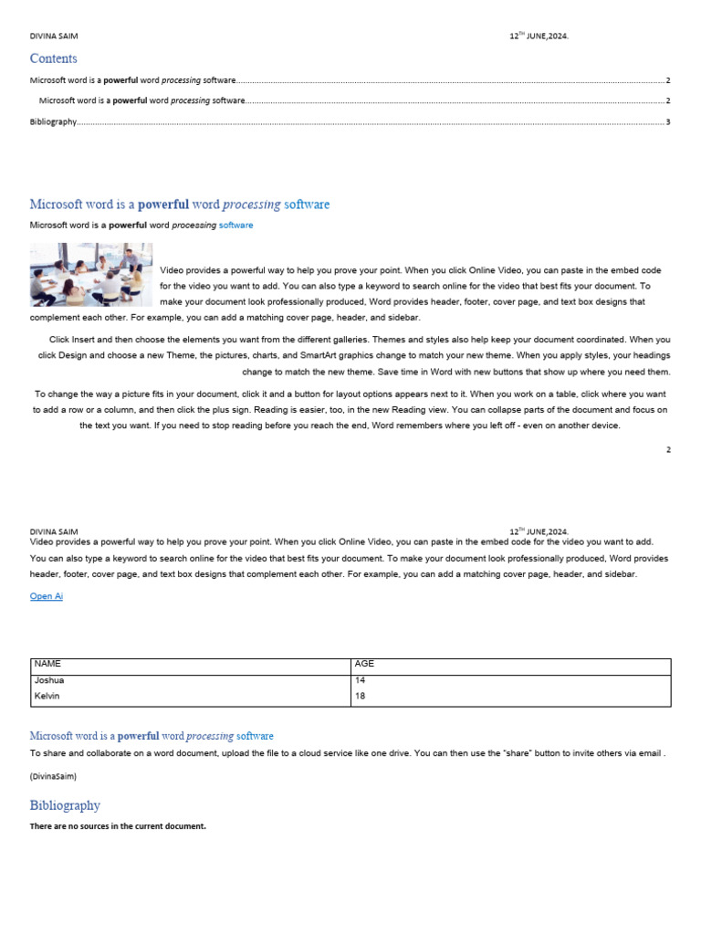 Microsoft Word Is A Powerful Word Processing Software | PDF | Microsoft ...