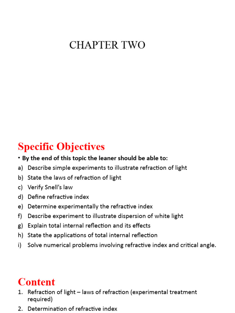 22 Refraction of Light | PDF | Refraction | Refractive Index