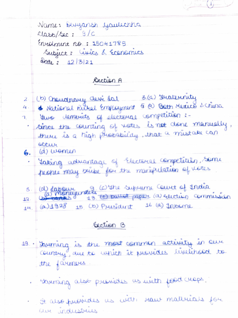 Civics economics answers | PDF