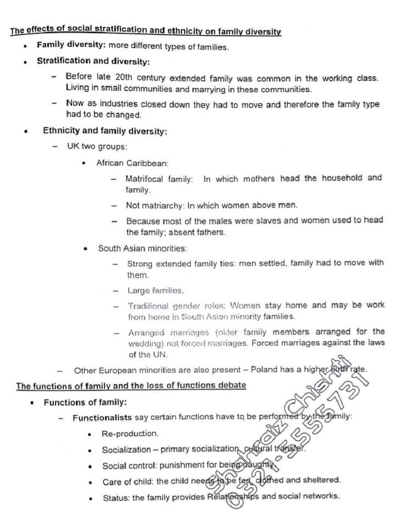 Sociology Notes Family | PDF