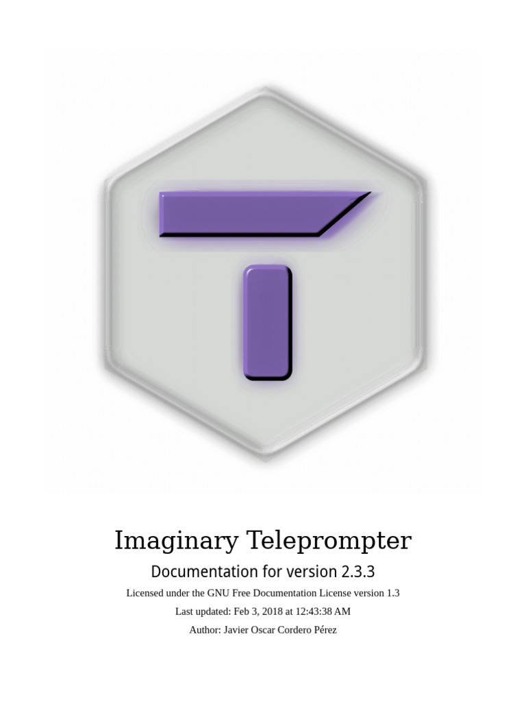 Imaginary Teleprompter 2.3.3 Guide | PDF | Installation (Computer ...