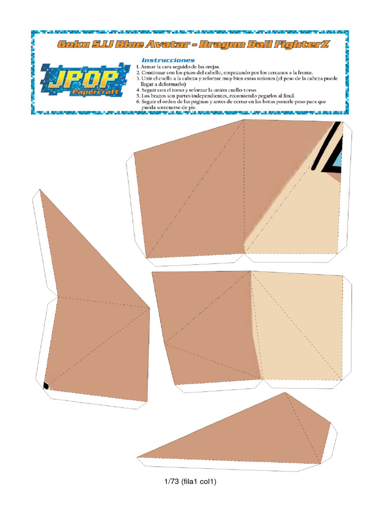 Goku Papercraft Template Collection | PDF | Teaching Methods ...
