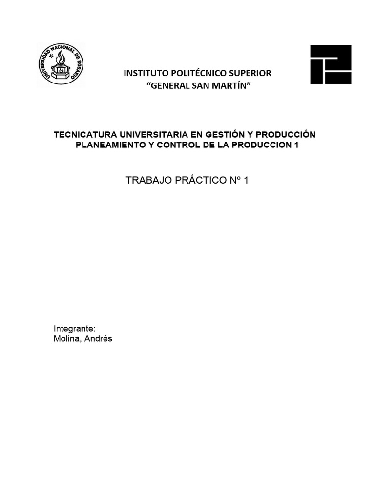 Trabajo Practico #1 Planeamiento y Control 1 | PDF | Radiografía