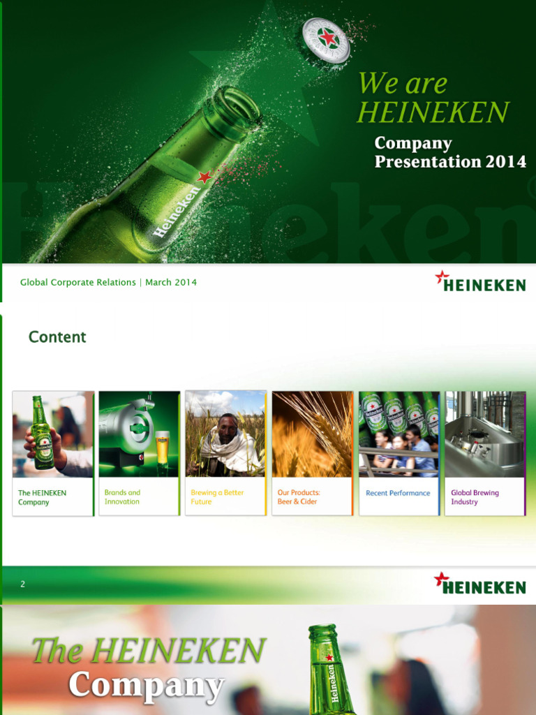 Heineken NV 2014 Company Presentation | PDF | Cider | Beer