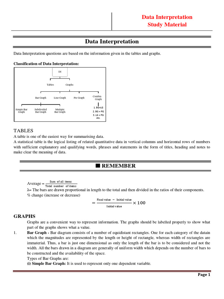 Data-Interpretation | Download Free PDF | Pie Chart | Length