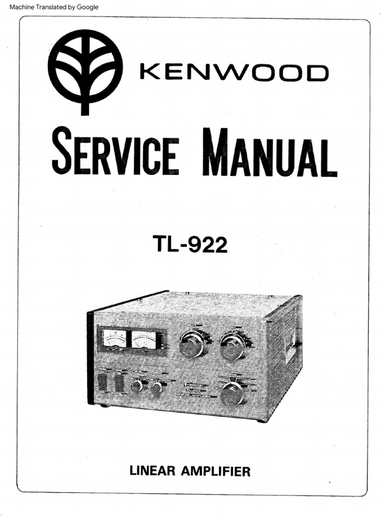 Kenwood TL 922 Overview | PDF