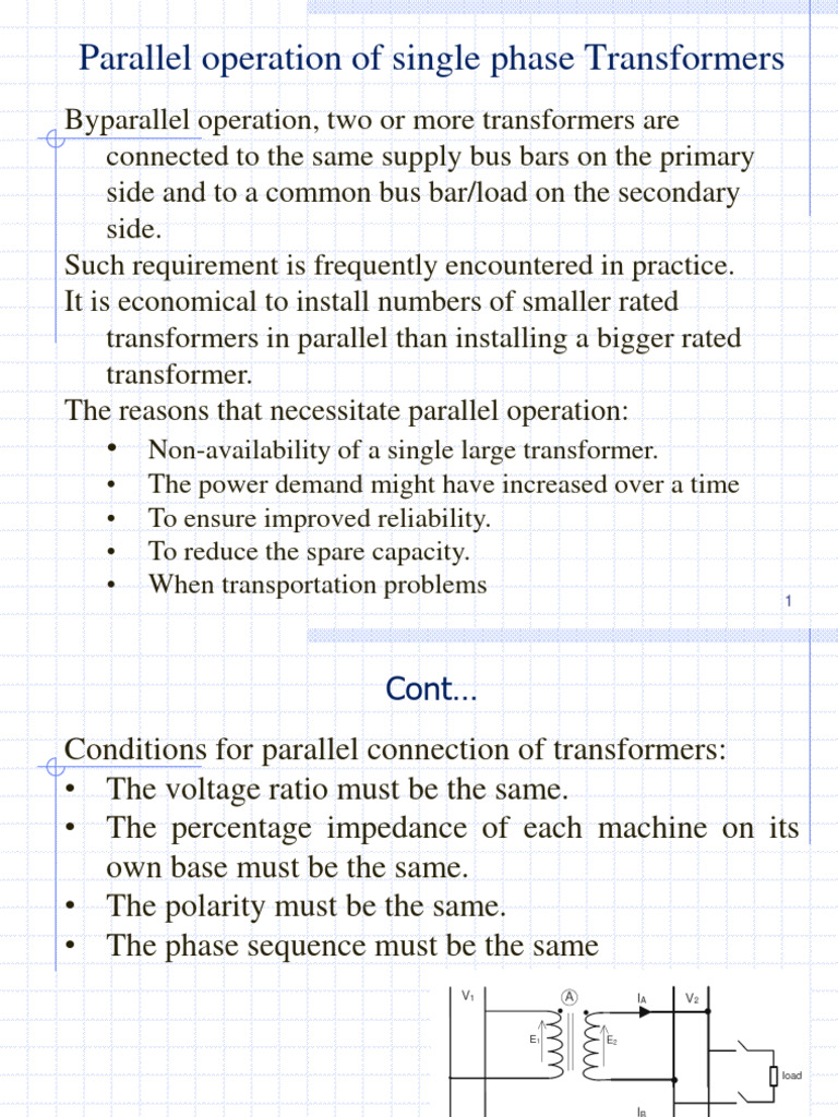 Parallel Operation of TX | PDF | Computers