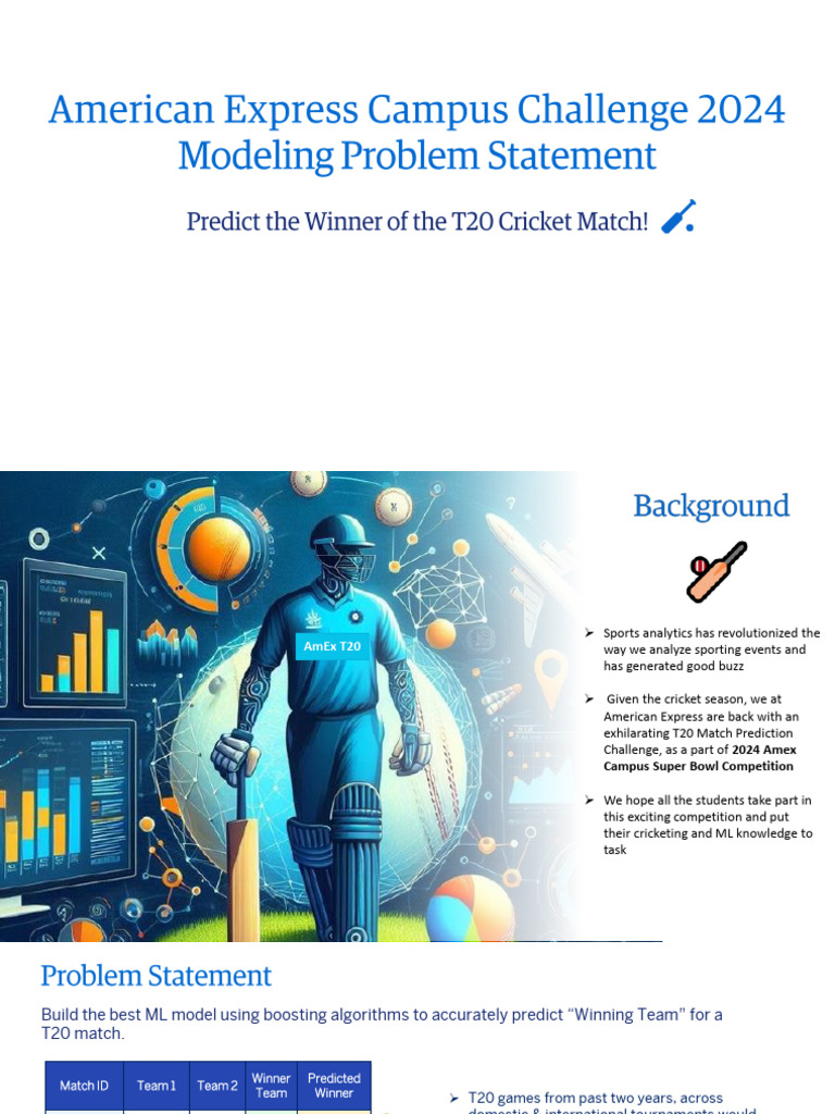 664376cd0ff2c Amex Campus Challenge 2024 Modeling Problem Statement Vf 1 | PDF | Bowling ...