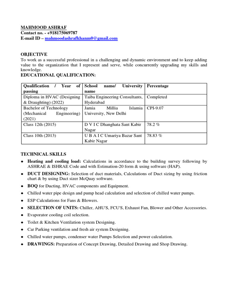 Mahmood Ashraf(Resume) 2 | Download Free PDF | Sustainable Architecture ...