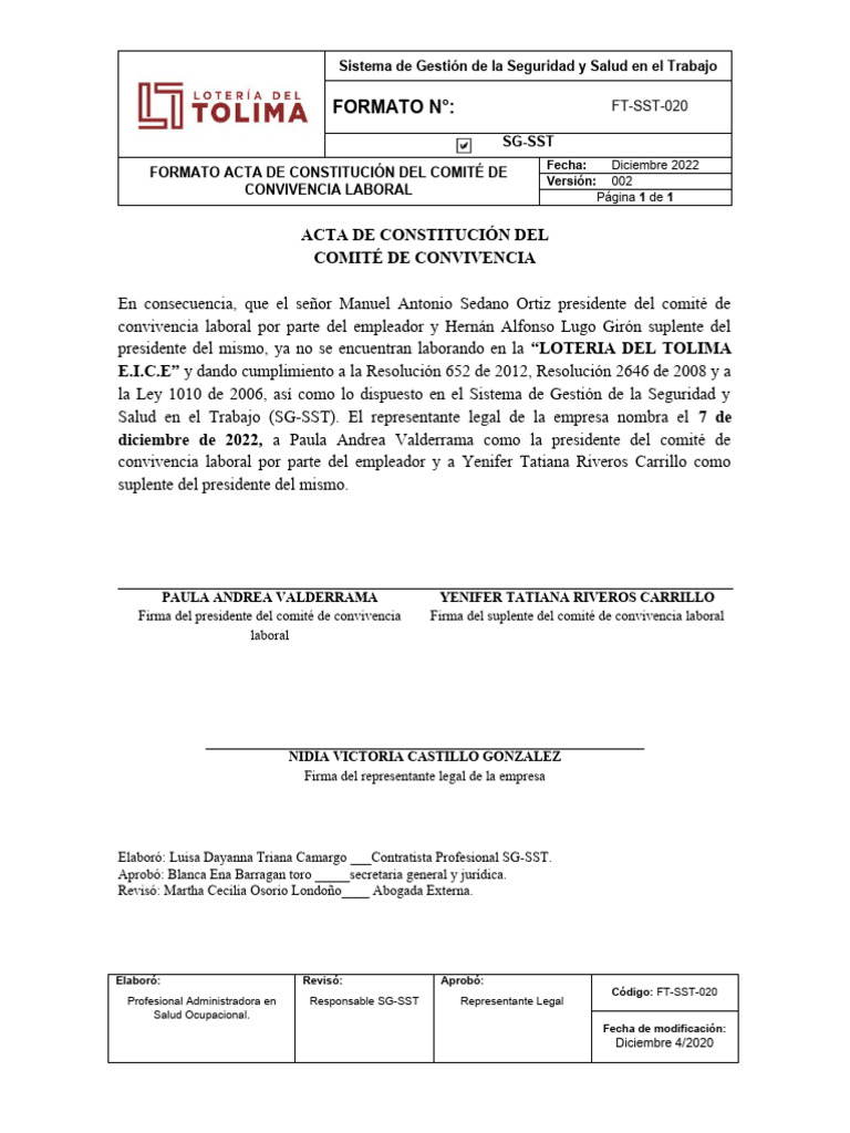 Acta Comite | PDF | Gobierno | Justicia