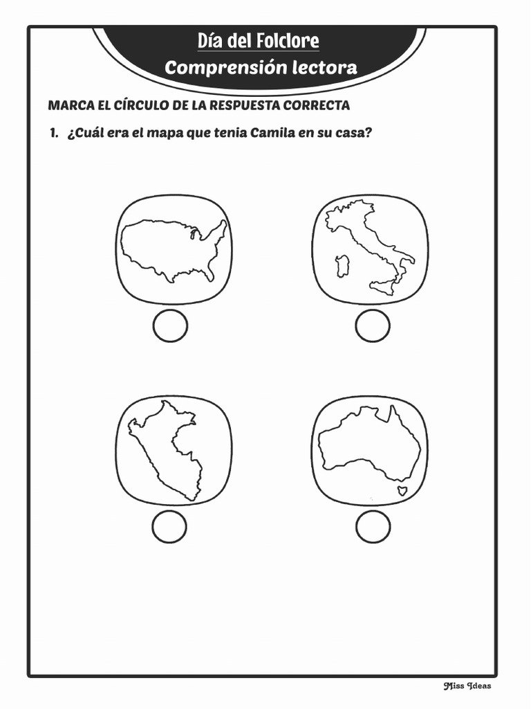 Comprensión Lectora Día Del Folklore | PDF