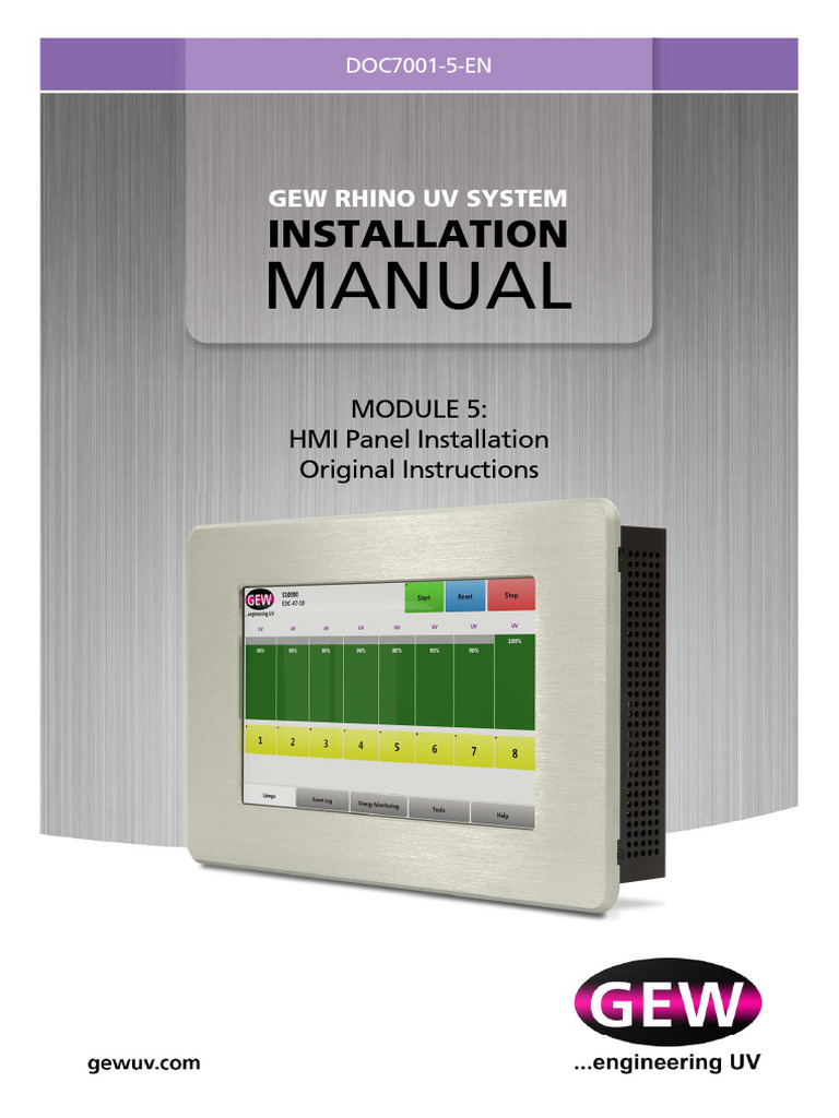 EN - DOC7001-5-EN RHINO System Installation Manual - Module 5 HMI Panel Installation Rev2.0 ...