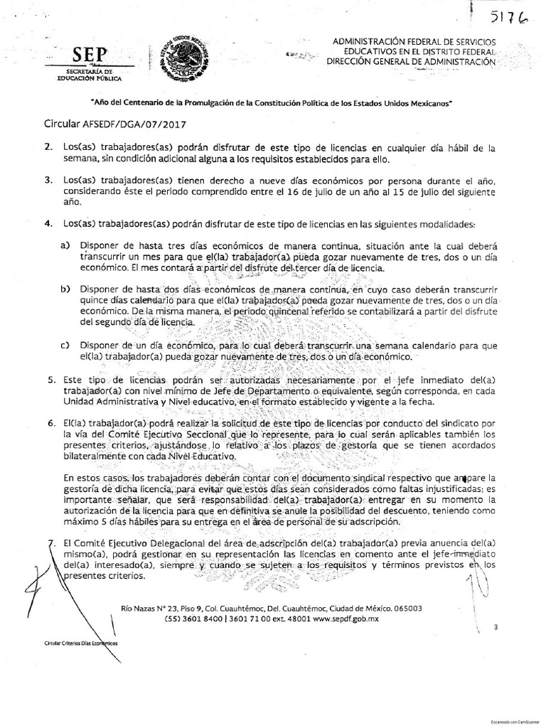 Circular 2017 Días Económicos_3 | PDF