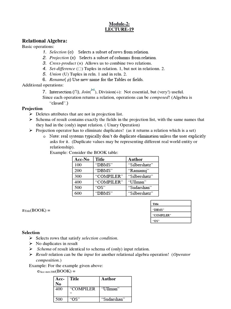 Module 2 | PDF | Relational Model | Databases