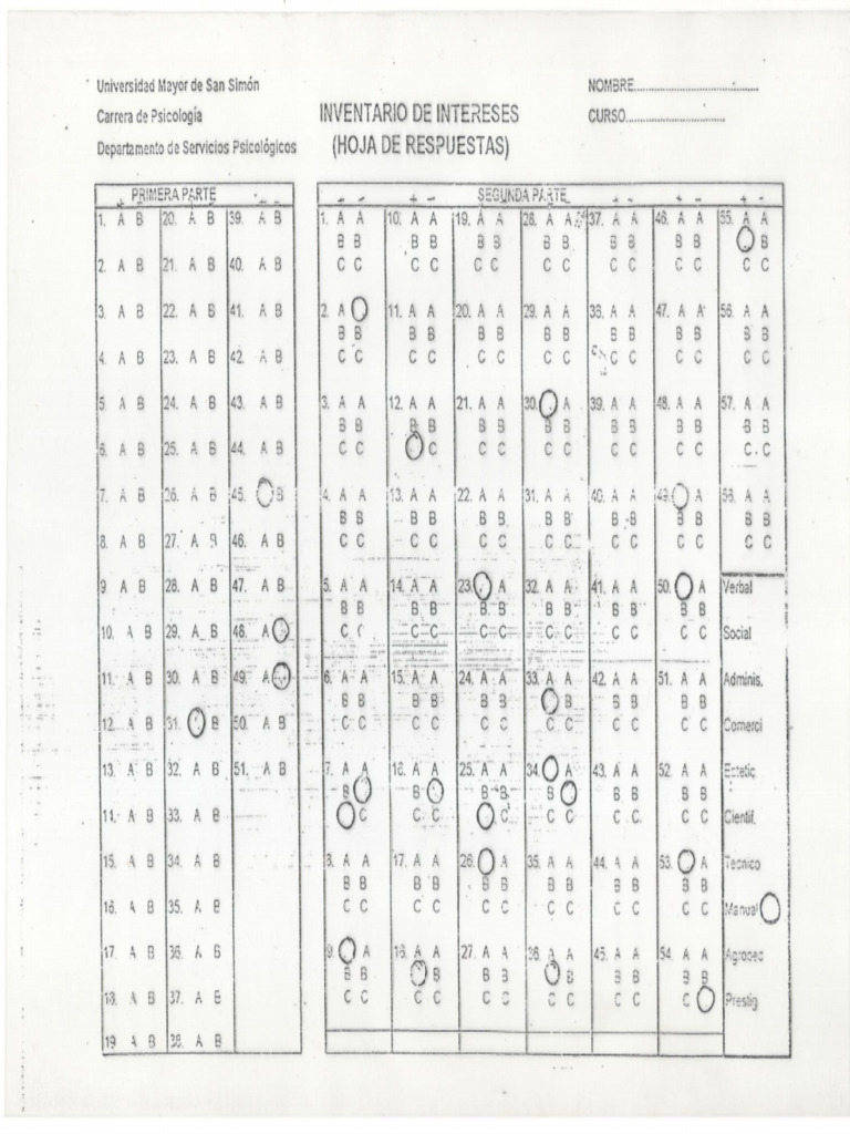 plantilla 08 KUDER | PDF