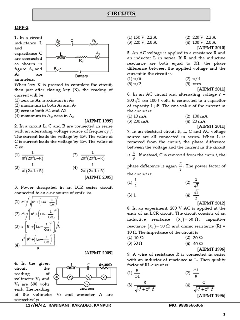 2- Circuits | PDF | Electrical Network | Inductor