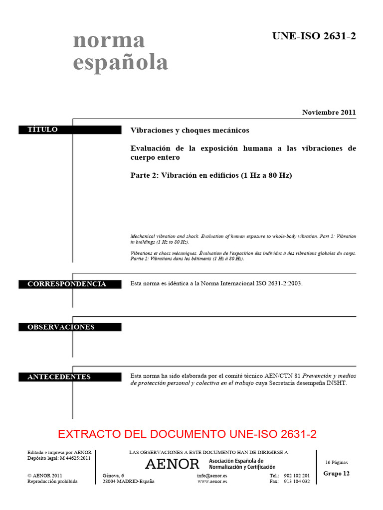 (Ex) Une Iso - 2631 2 2011 | PDF | Frecuencia | Medición