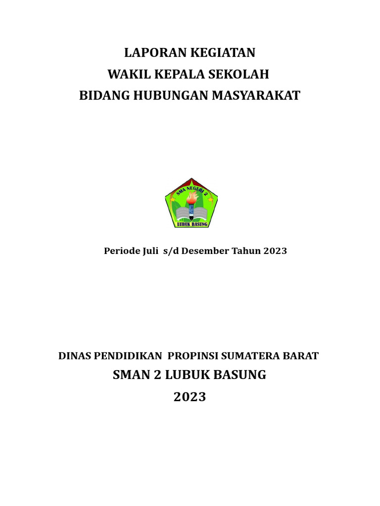 Laporan Waka Humas Semester Genap Juli-Des 2023 | PDF | Ilmu Sosial ...