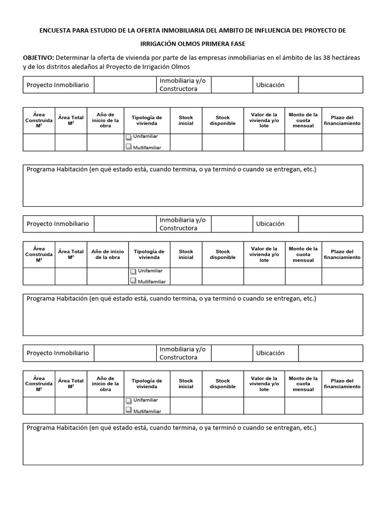 02 Ficha Oferta Inmobiliaria | PDF