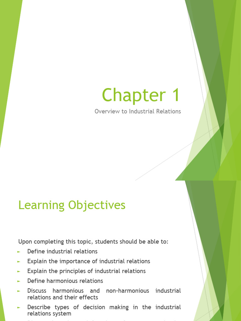 Chap 1 Overview of IR | PDF | Employment | Trade Union