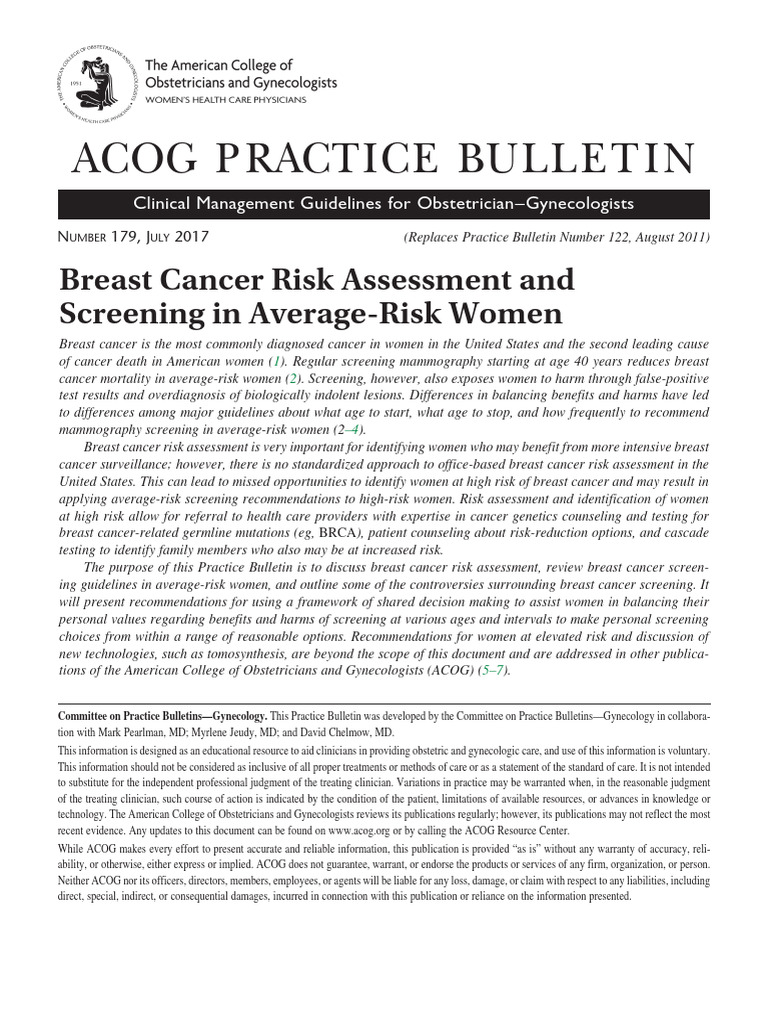 Breast Cancer ACR 2017 | PDF | Mammography | Breast Cancer
