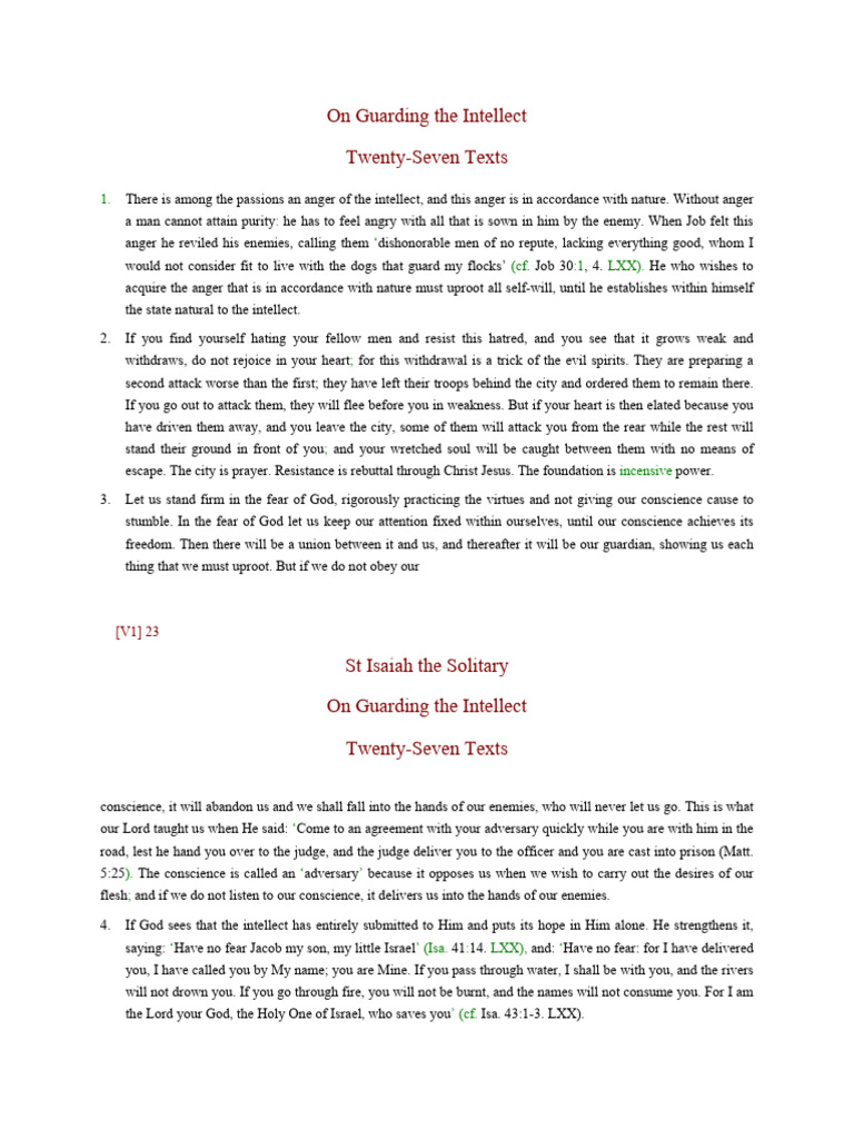 Guarding the Intellect: 27 Insights | PDF | Anger | Nous
