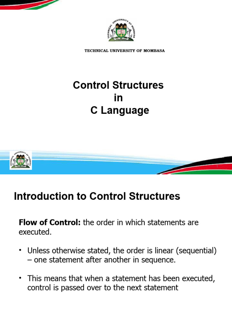 Introduction To Control Structures | PDF