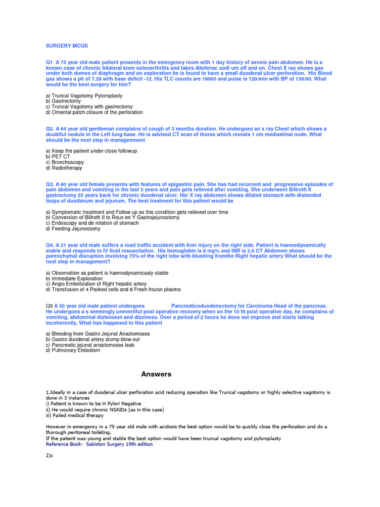 MSQ Sur | PDF | Coronary Circulation | Esophagus
