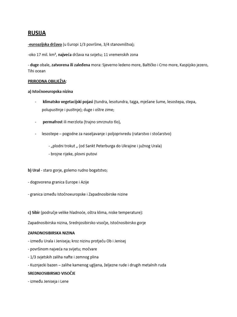 RUSIJA - Plan Ploče-1. | PDF