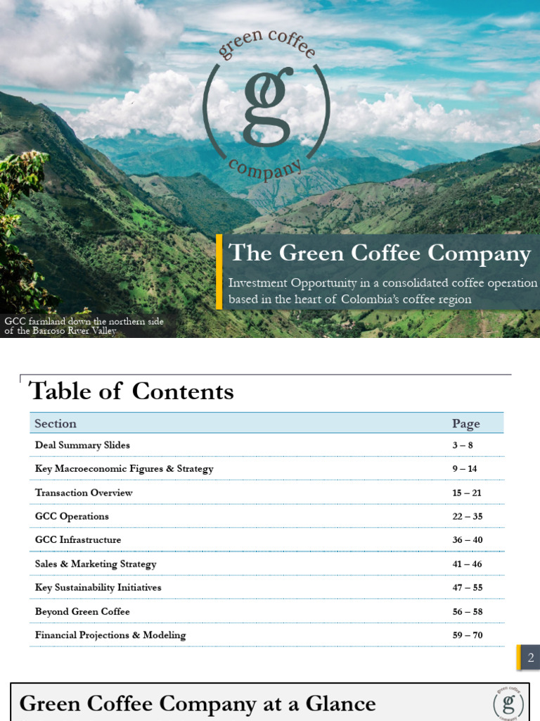 FINAL DRAFT GCC 2020 Investor Presentation | PDF | Coffee | Mergers And Acquisitions