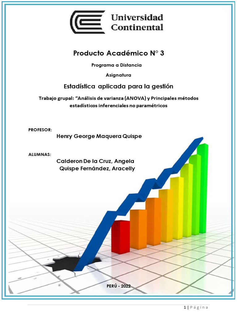 Producto Académico 03 Estadistica Aplicada Paa La Gestion | PDF | Análisis de variación ...