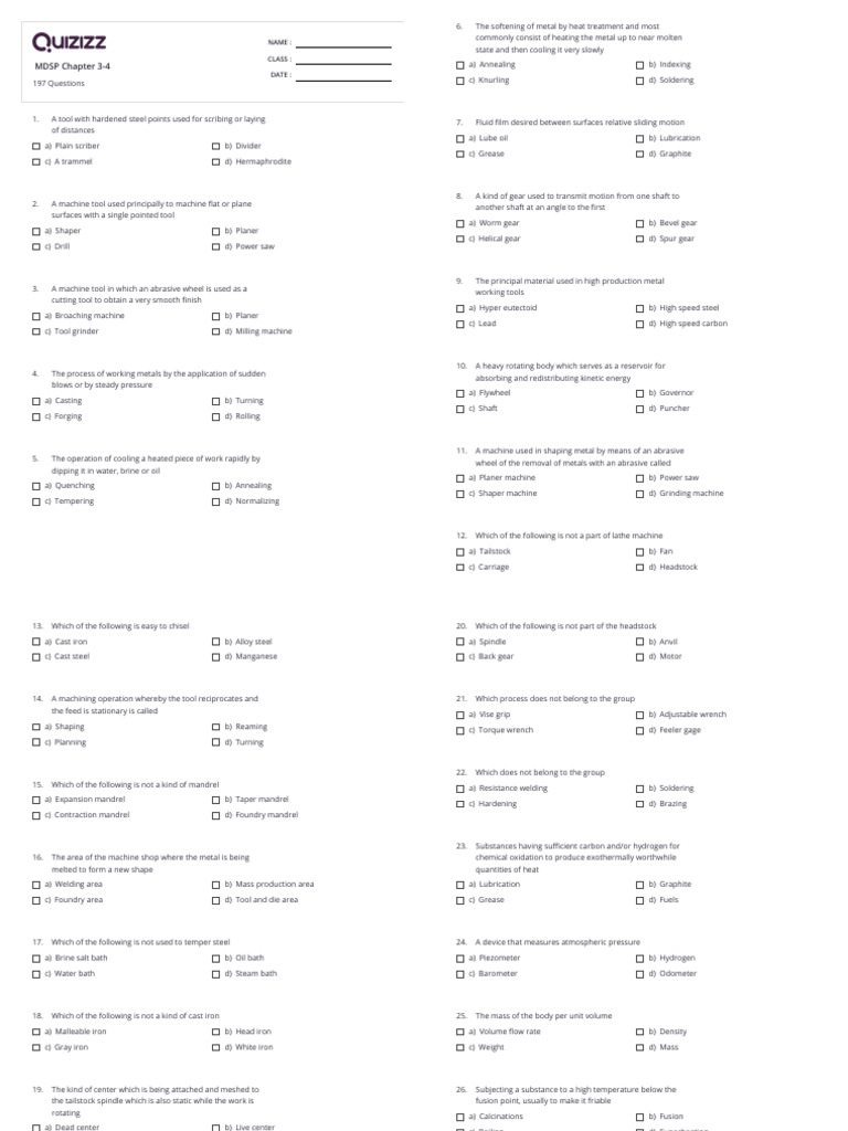 MDSP Chapter 3 4 - Print Quizizz | PDF | Strength Of Materials ...