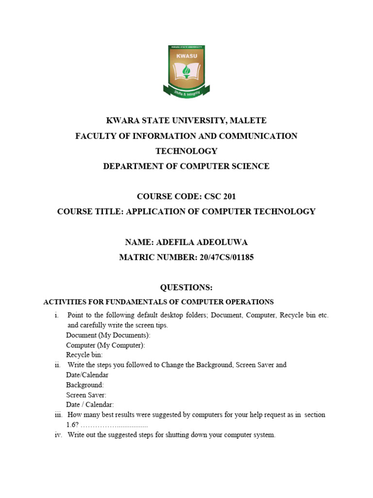 Module 1 | PDF | Operating System Technology | Computing