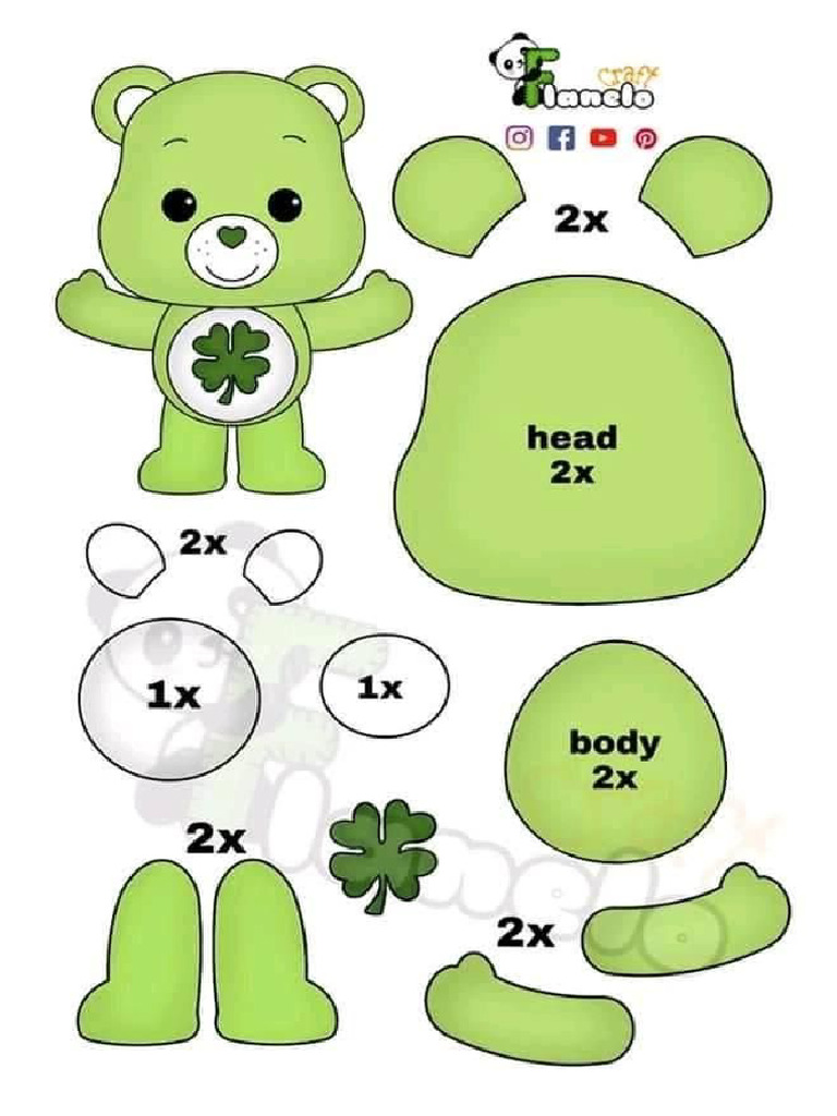 A Turma dos Ursinhos Carinhosos em Eva com Molde (5) | PDF