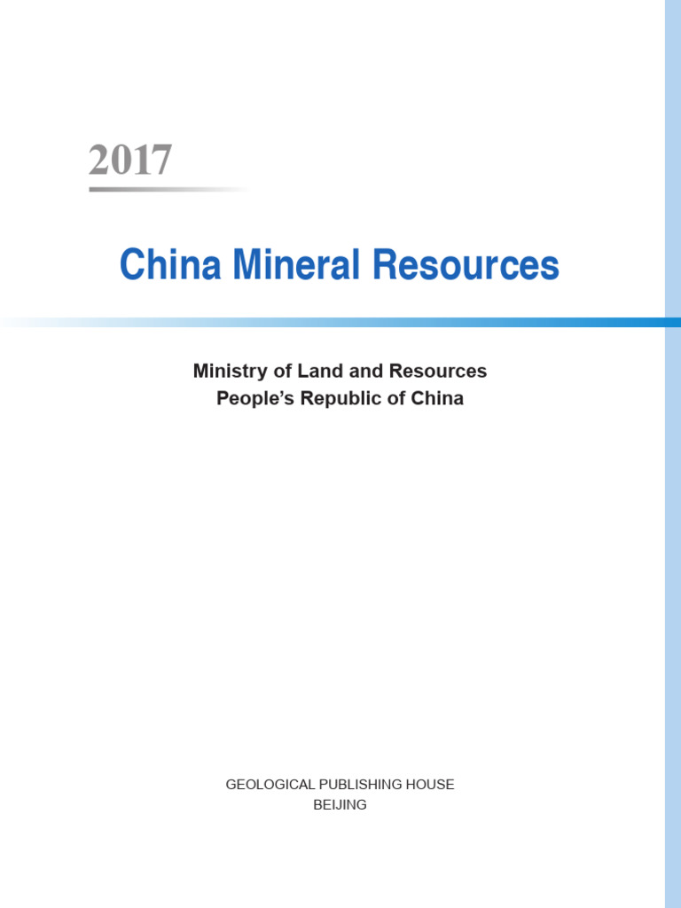 China Mineral Resources 2017 | PDF | Ore | Metals
