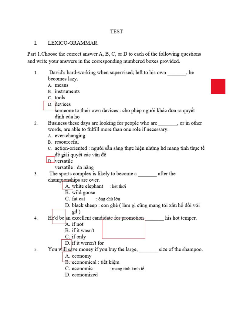 TEST 5 (Check) | PDF | Vietnam