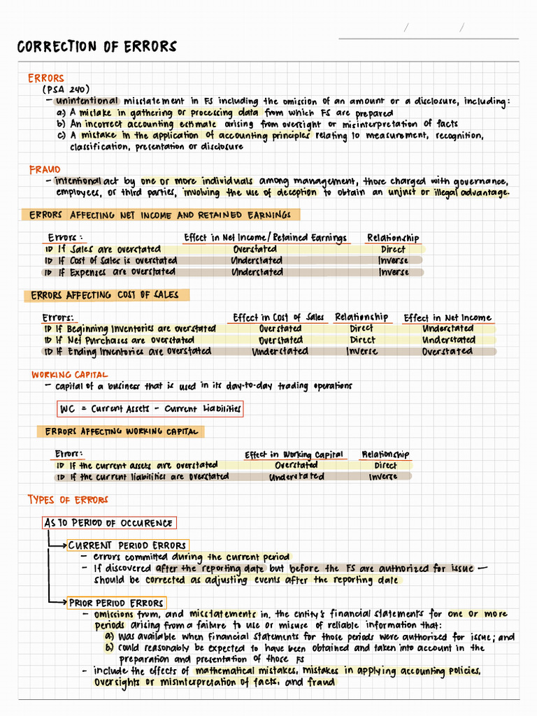 02 Correction of Errors | PDF