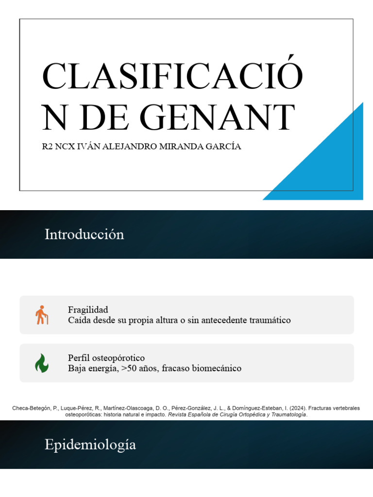 Clasificación de Genant | PDF | Osteoporosis | Traumatologia