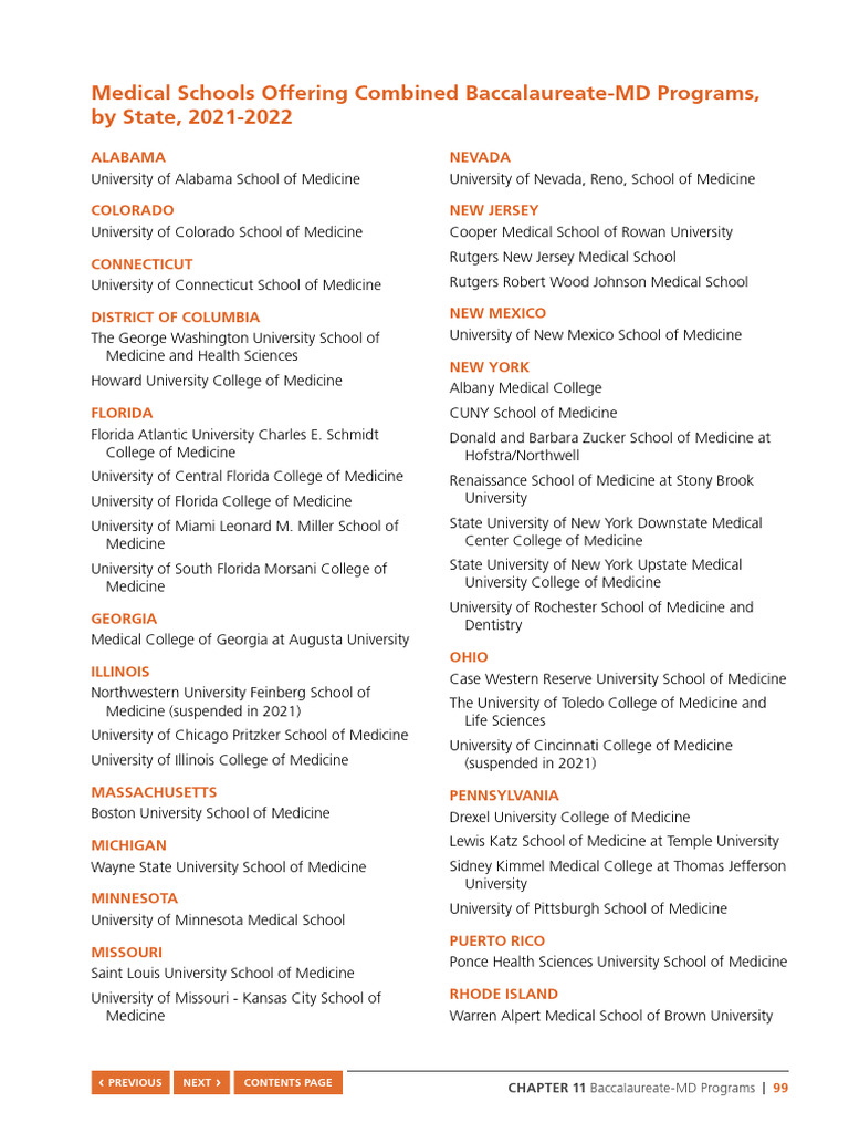 BS-MD Programs 2021-2022 - For Student Hub | PDF | Universities And ...