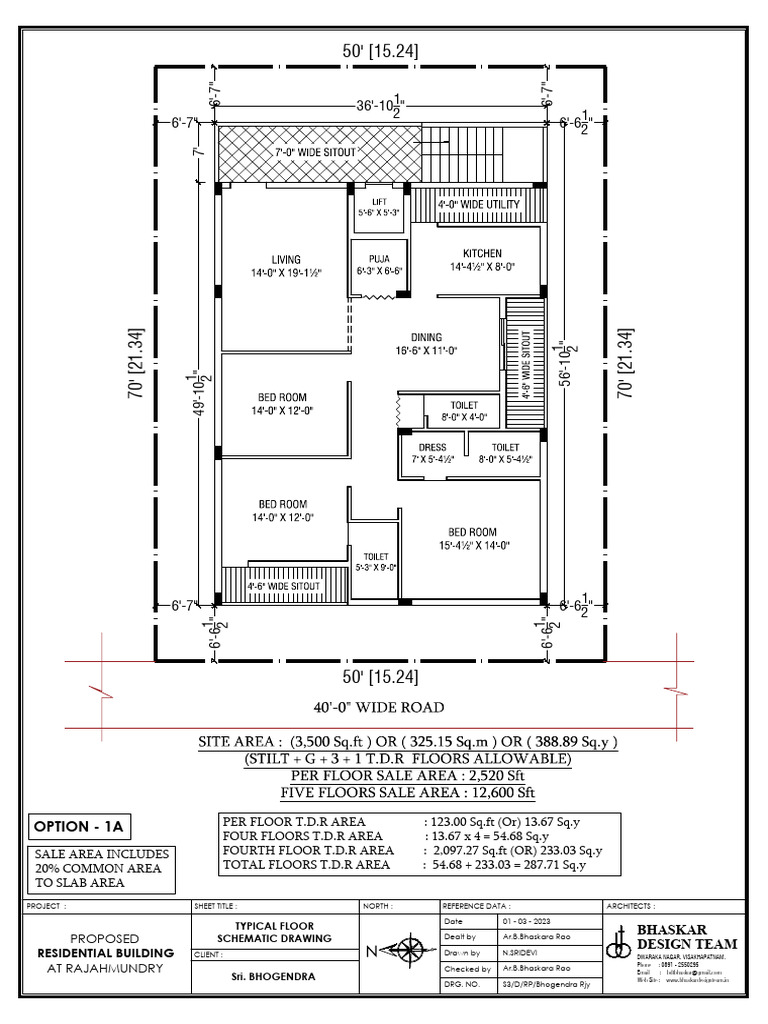 Typical Floor Plan With Column Placements | PDF